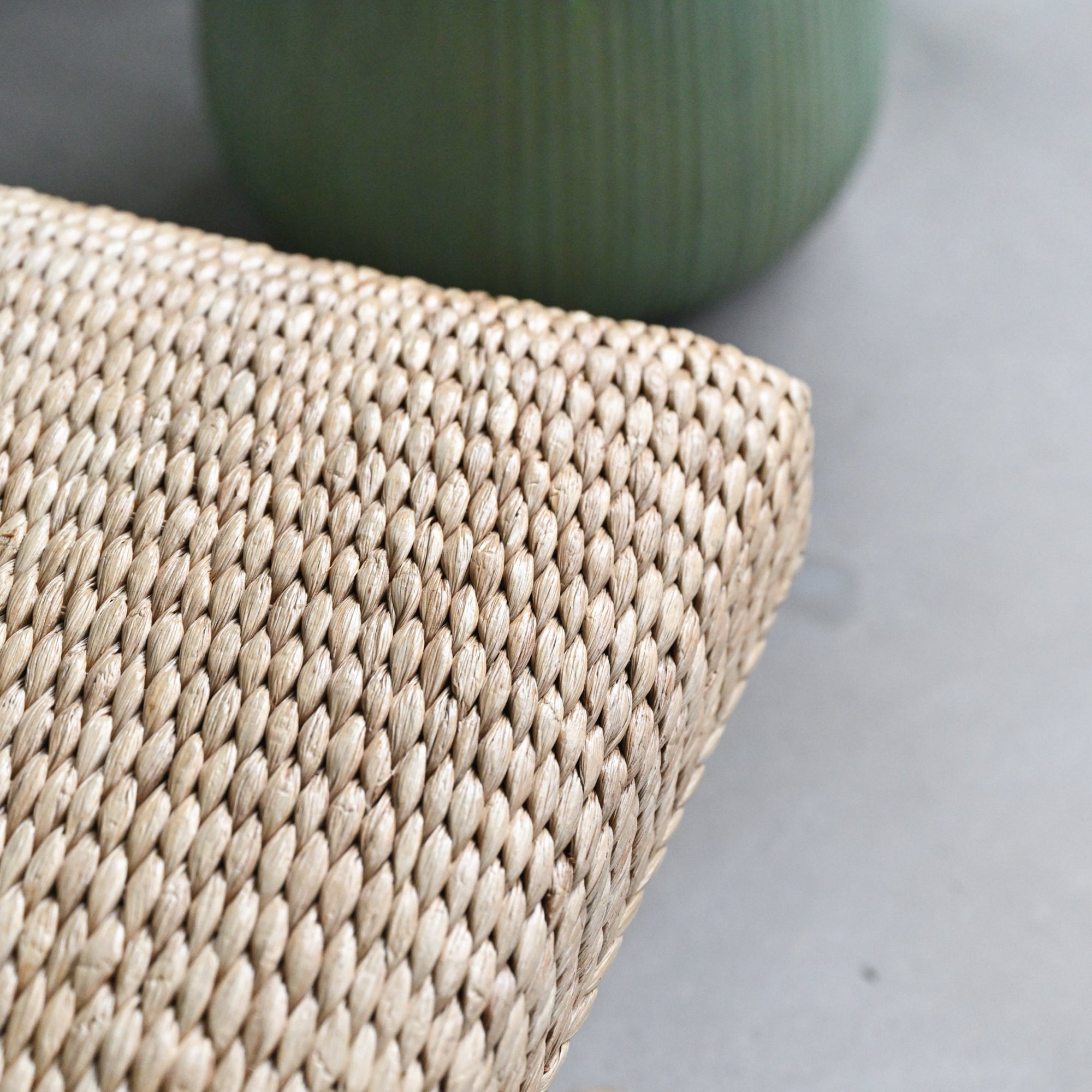Krakow Water Hyacinth Stool: Rustic Charm for Living or Dining Spaces ...