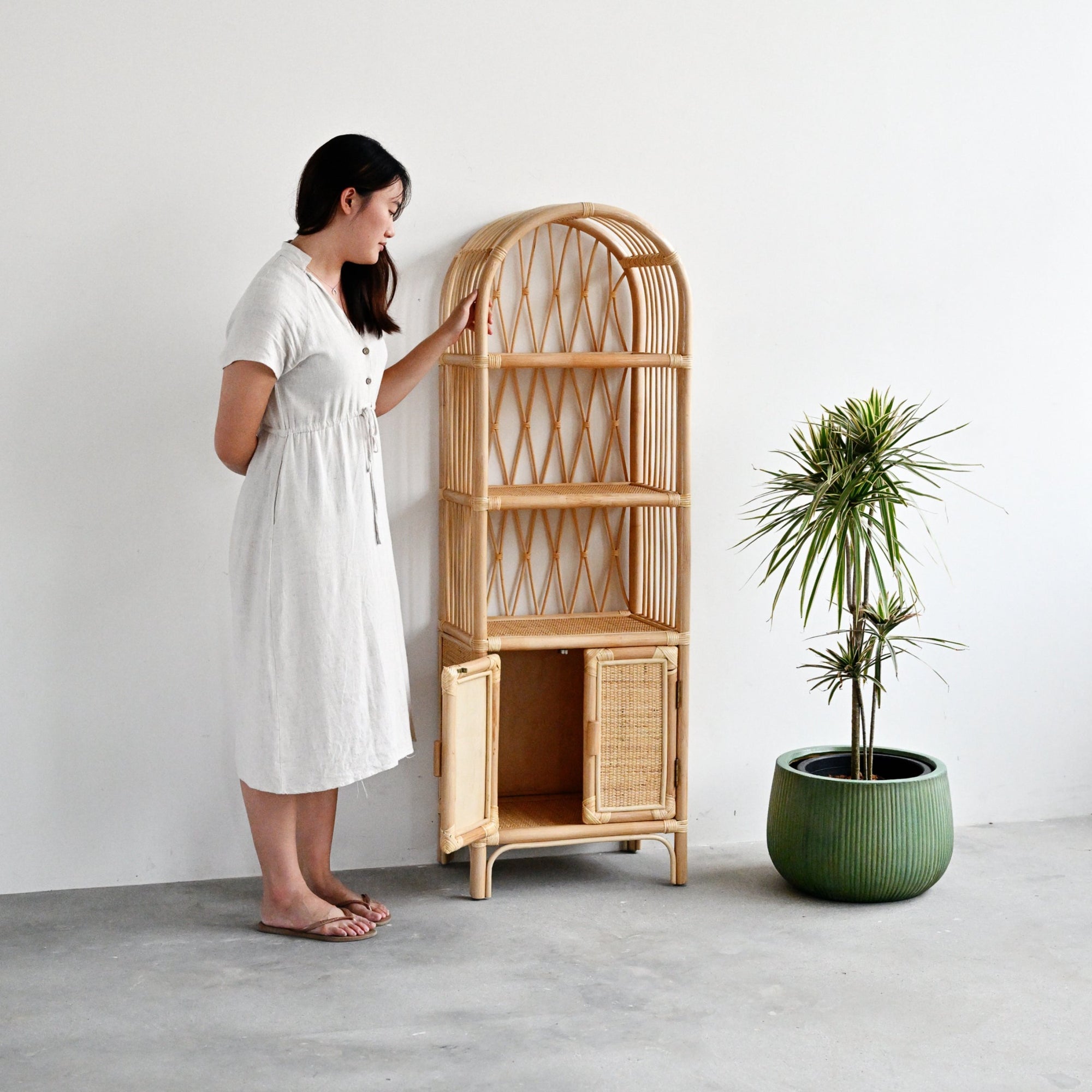 Contemporary Rattan Bookshelf | Tropical Furniture Singapore – Island ...