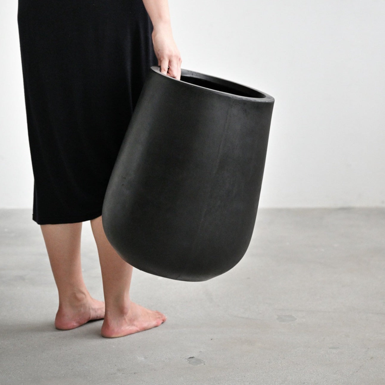 Tulip Black Concrete Planter - Indoor & Outdoor Pots | Island Living