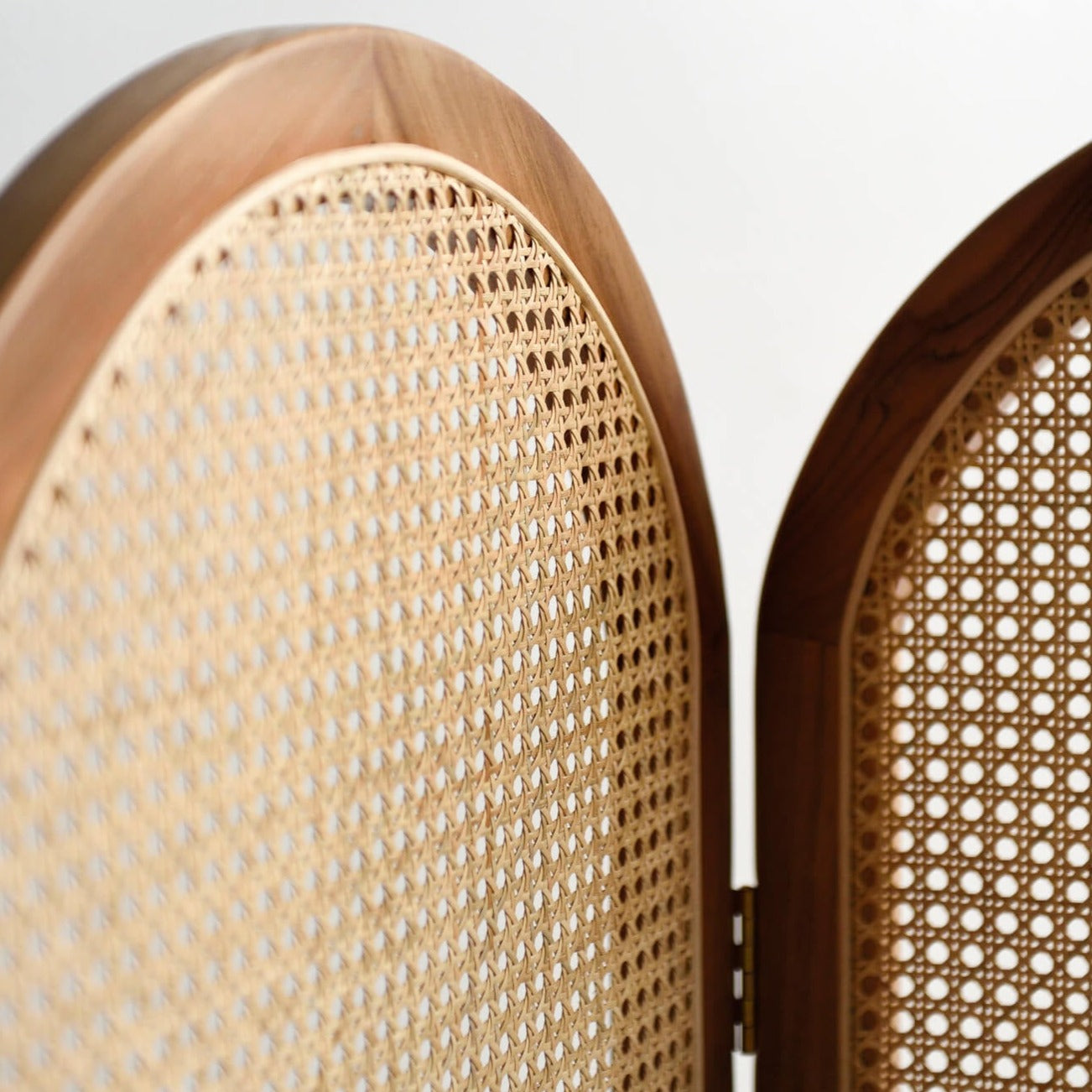 Teak and Natural Rattan Screen – Island Living