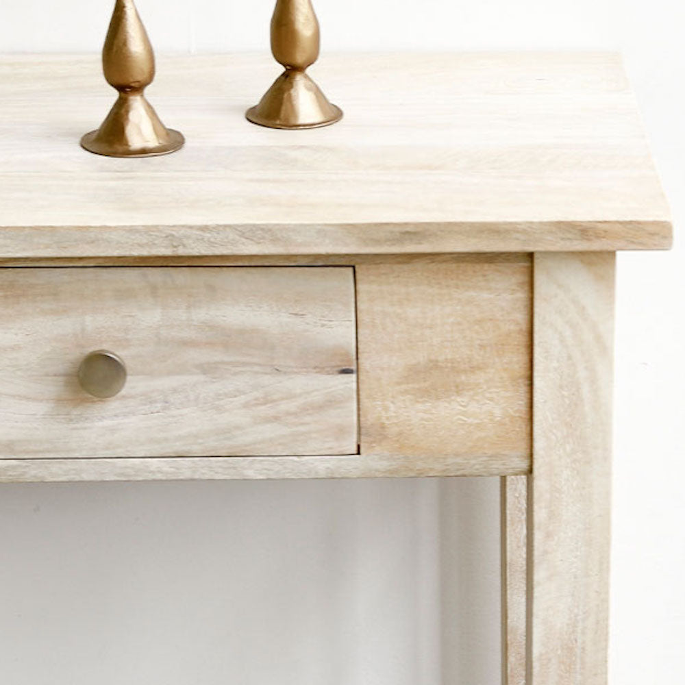 Santorini Side Console 100cm - White Wash – Island Living