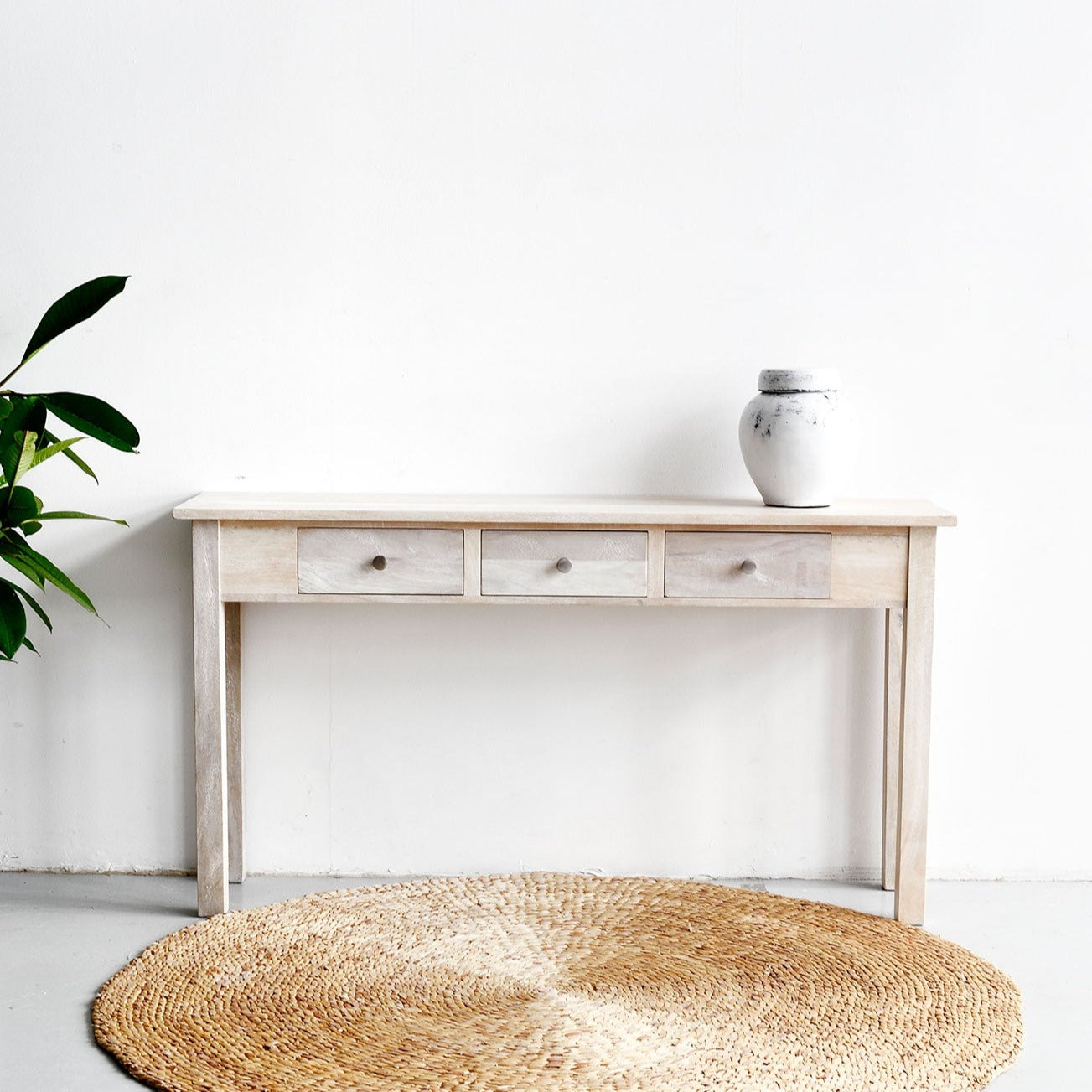 Santorini Console 140cm - White Wash – Island Living